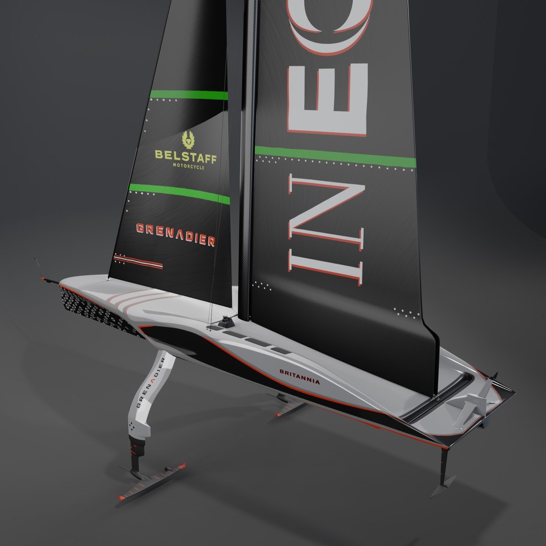 AC75 INEOS Britannia America Cup Race Yacht 3D Model 3D - TurboSquid ...