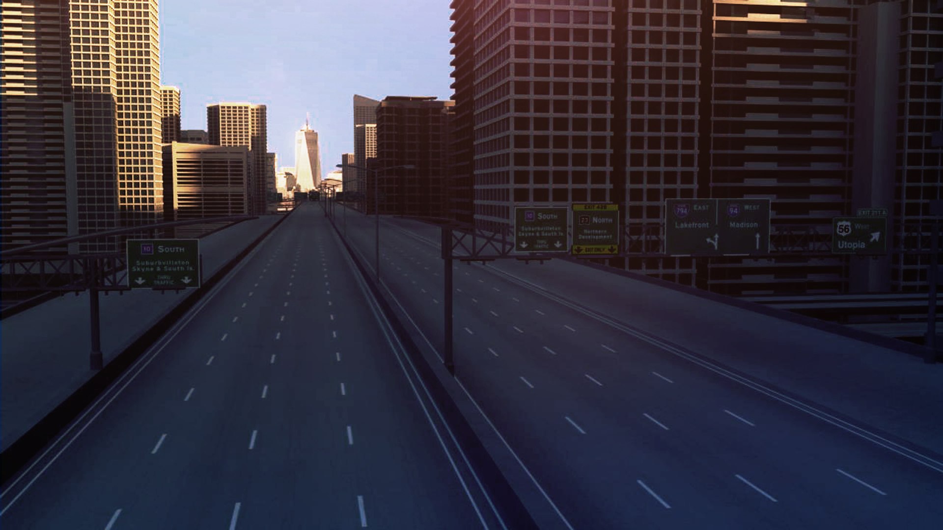 Freeway City Environment 3D Model - TurboSquid 1339747
