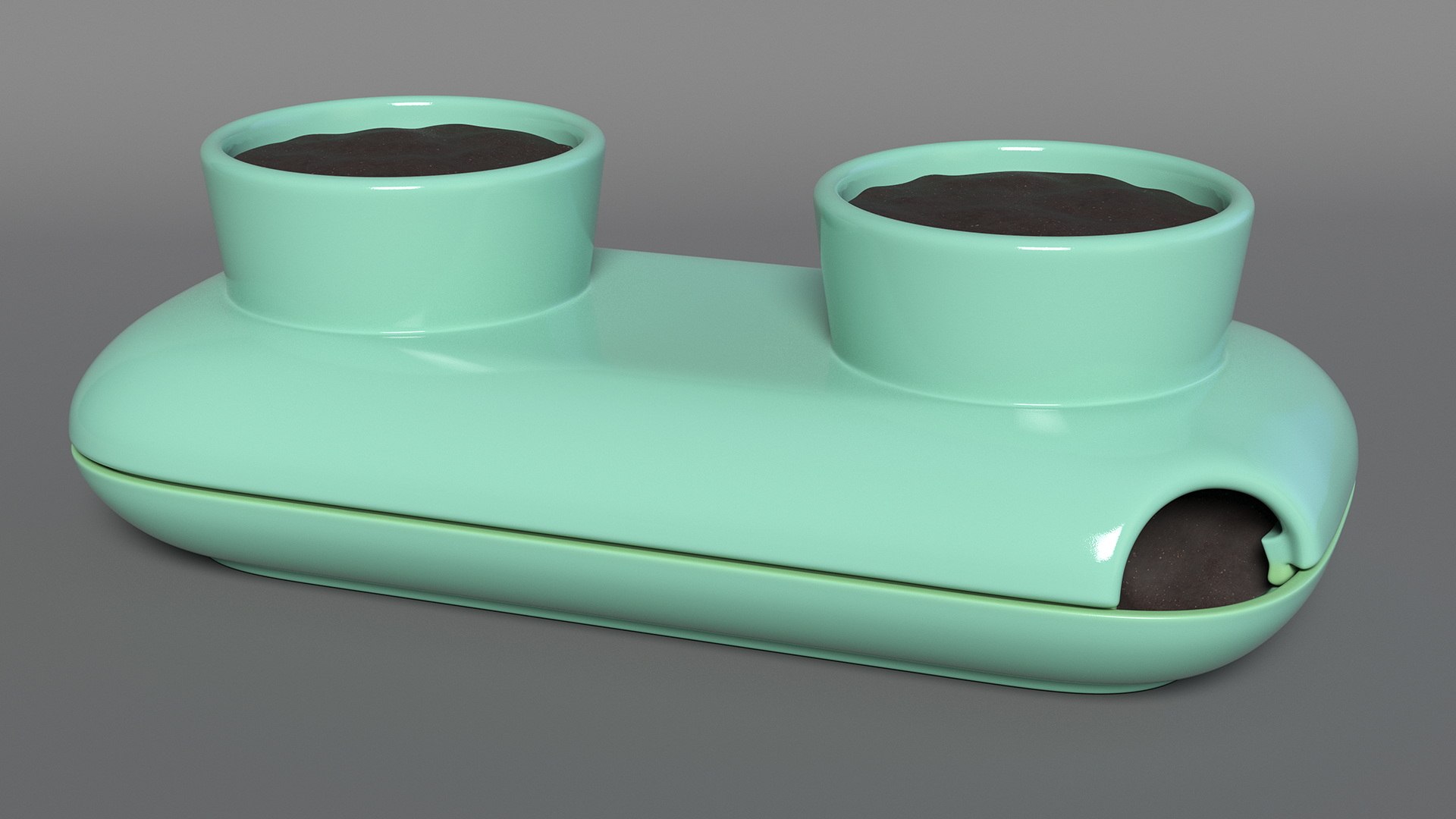 3D Double Herb Pot Sagaform Green - TurboSquid 2216630