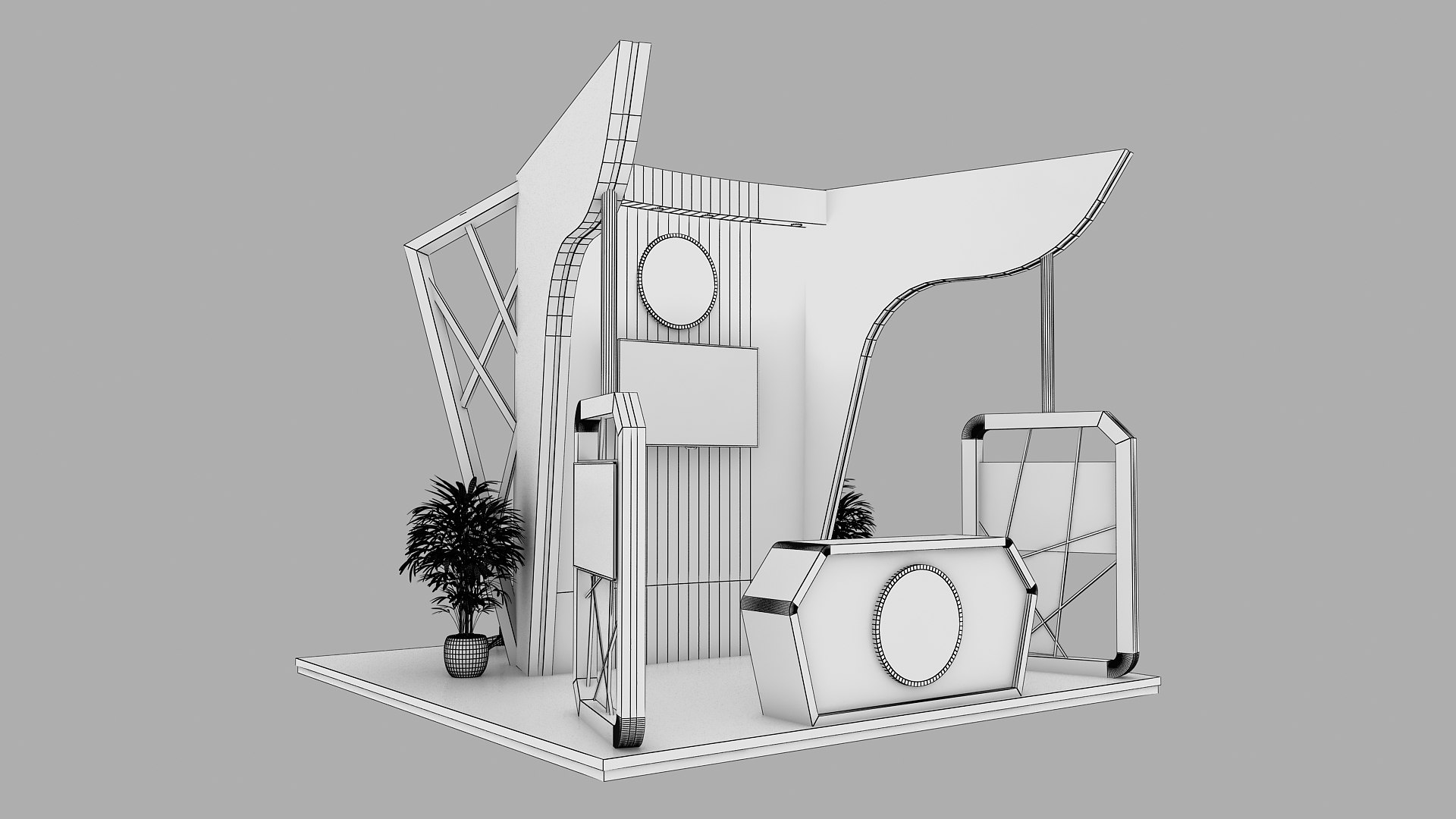 Booth 4x4 WING 3D Model - TurboSquid 2085688