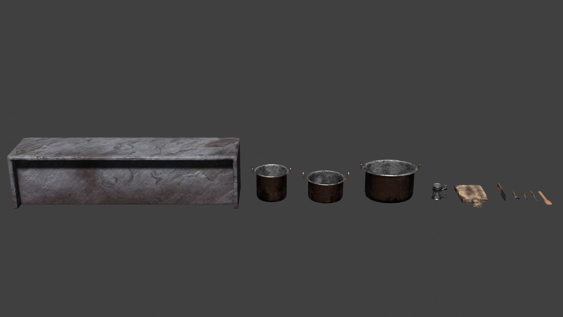 Vintage Kitchen Asset 3D Model - TurboSquid 2227492