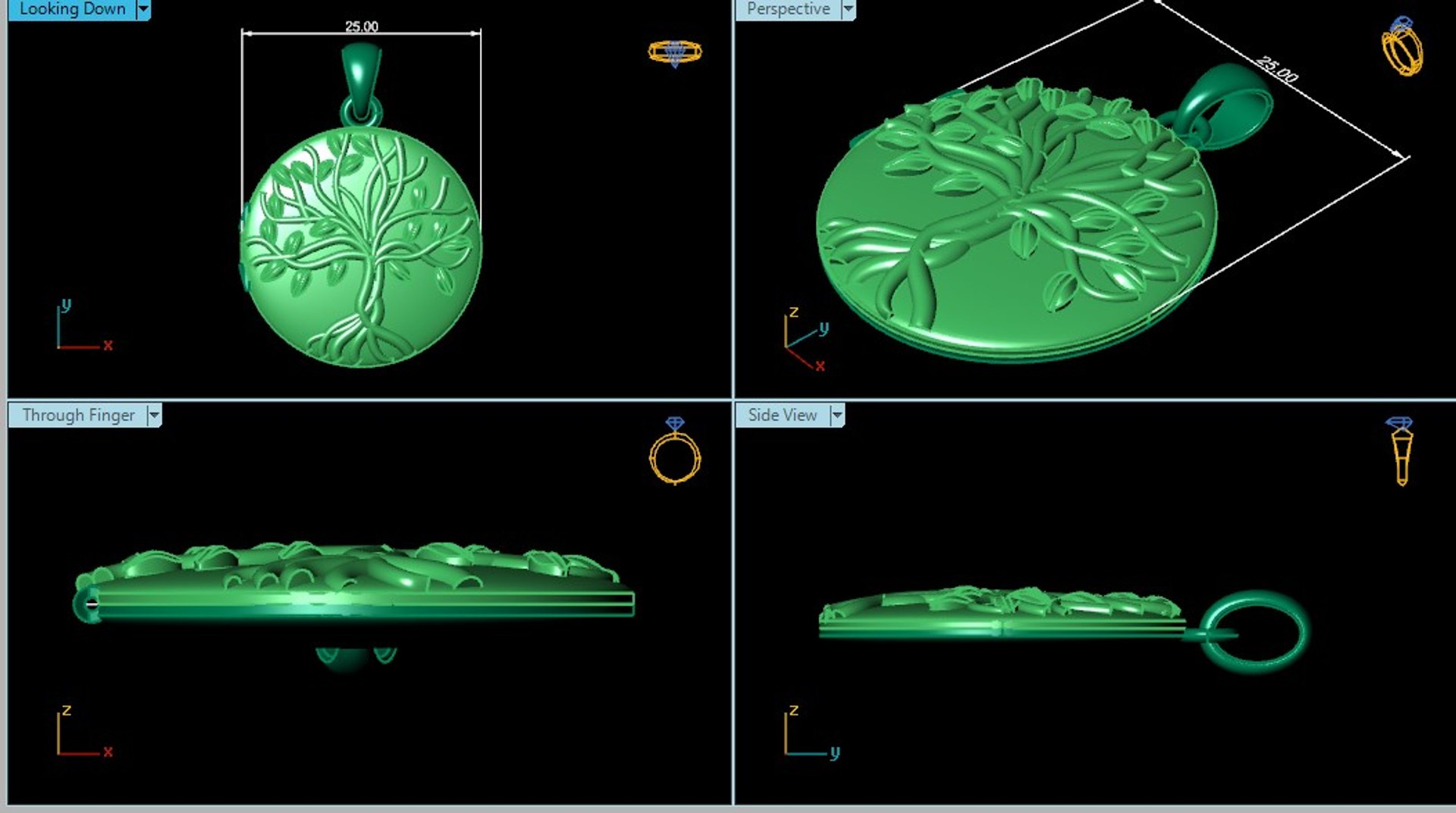 3D Model Life Tree Pendant - TurboSquid 1905275