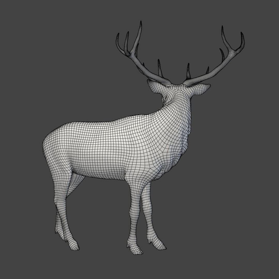 Sculpture Deer Obj