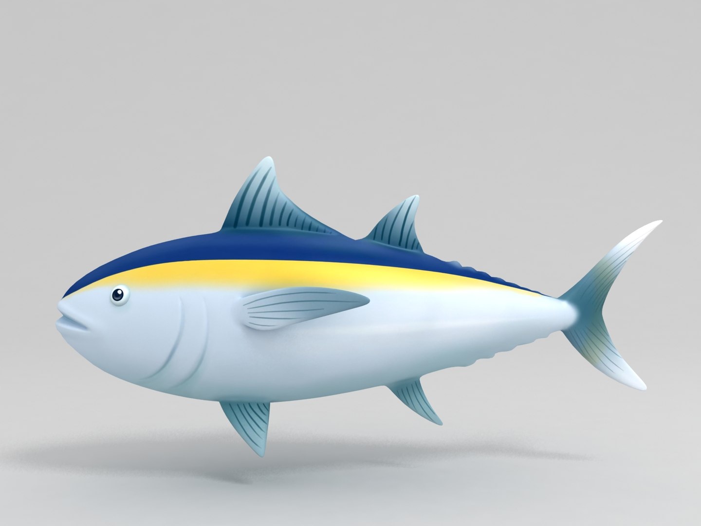 Tuna Cartoon 3D Model - TurboSquid 1166885