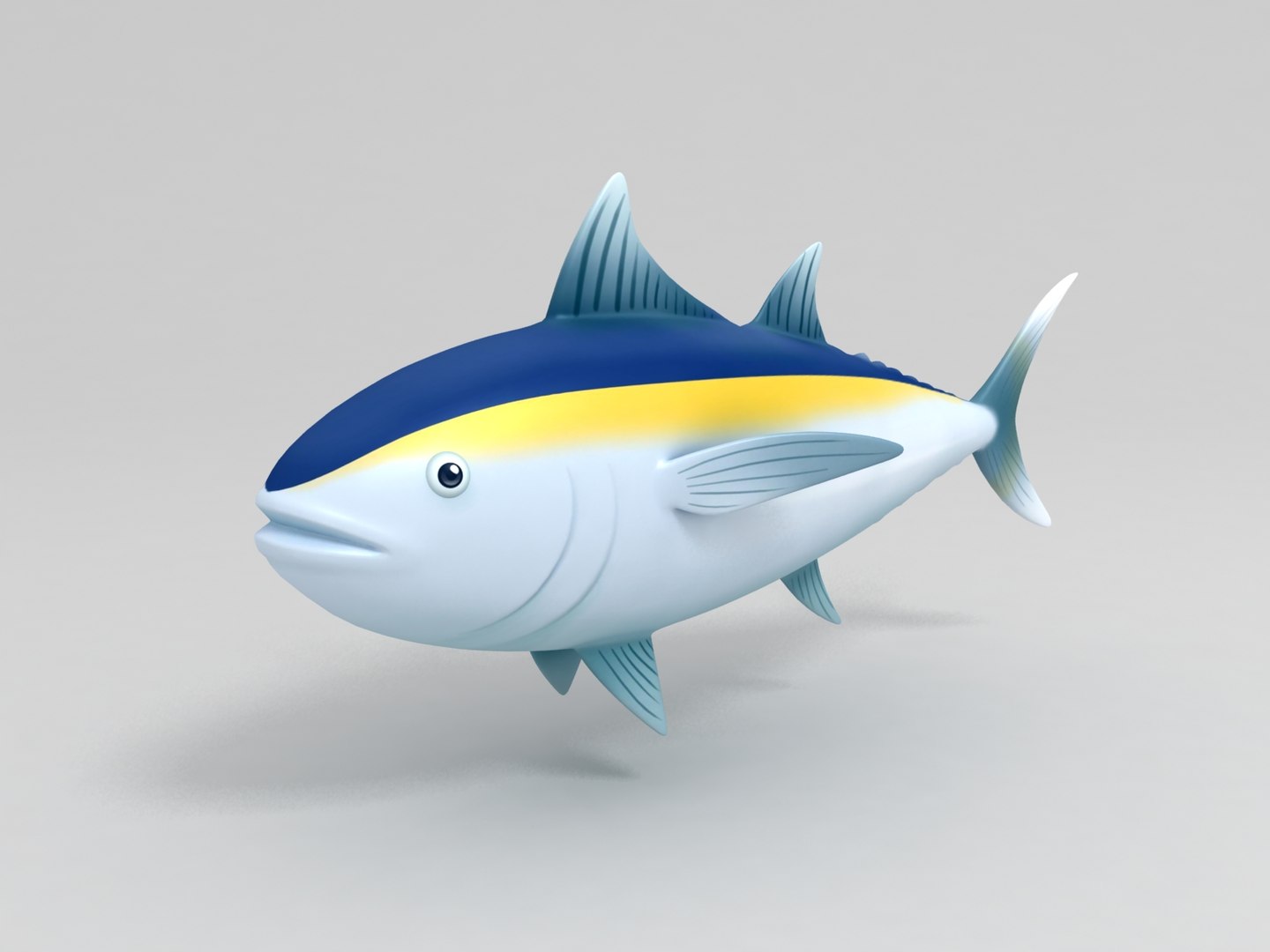 Tuna Cartoon 3D Model - TurboSquid 1166885