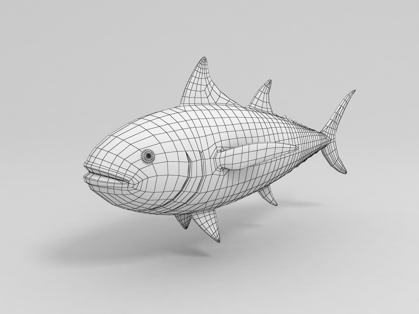 Tuna Cartoon 3D Model - TurboSquid 1166885