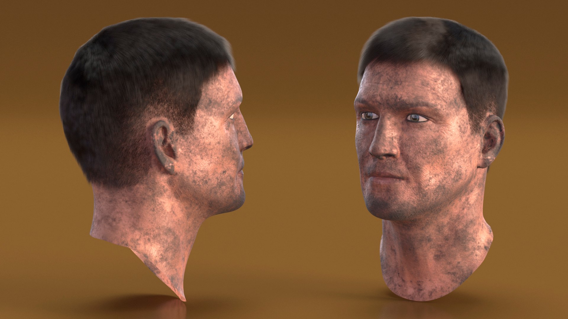 Miner Head Dirty Fur 3D Model - TurboSquid 2337761