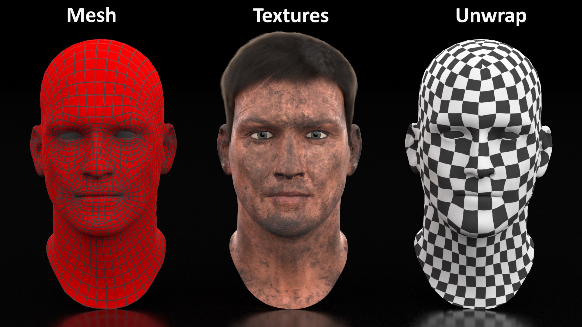 Miner Head Dirty Fur 3D Model - TurboSquid 2337761