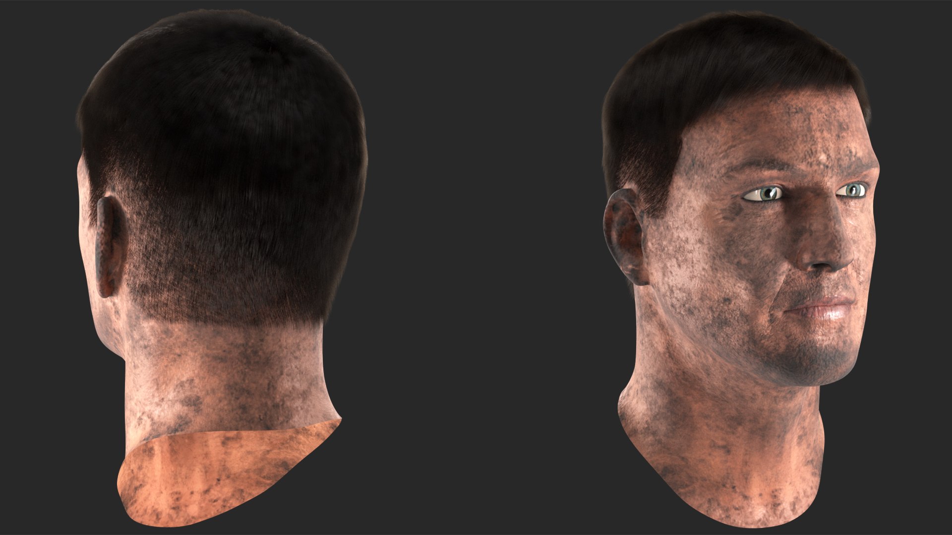 Miner Head Dirty Fur 3D Model - TurboSquid 2337761