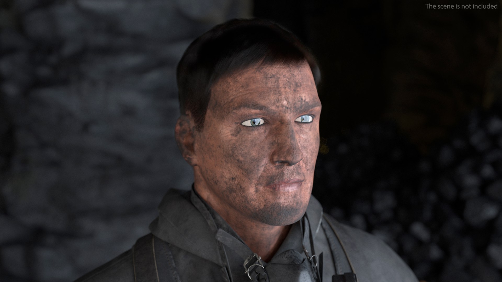 Miner Head Dirty Fur 3D Model - TurboSquid 2337761