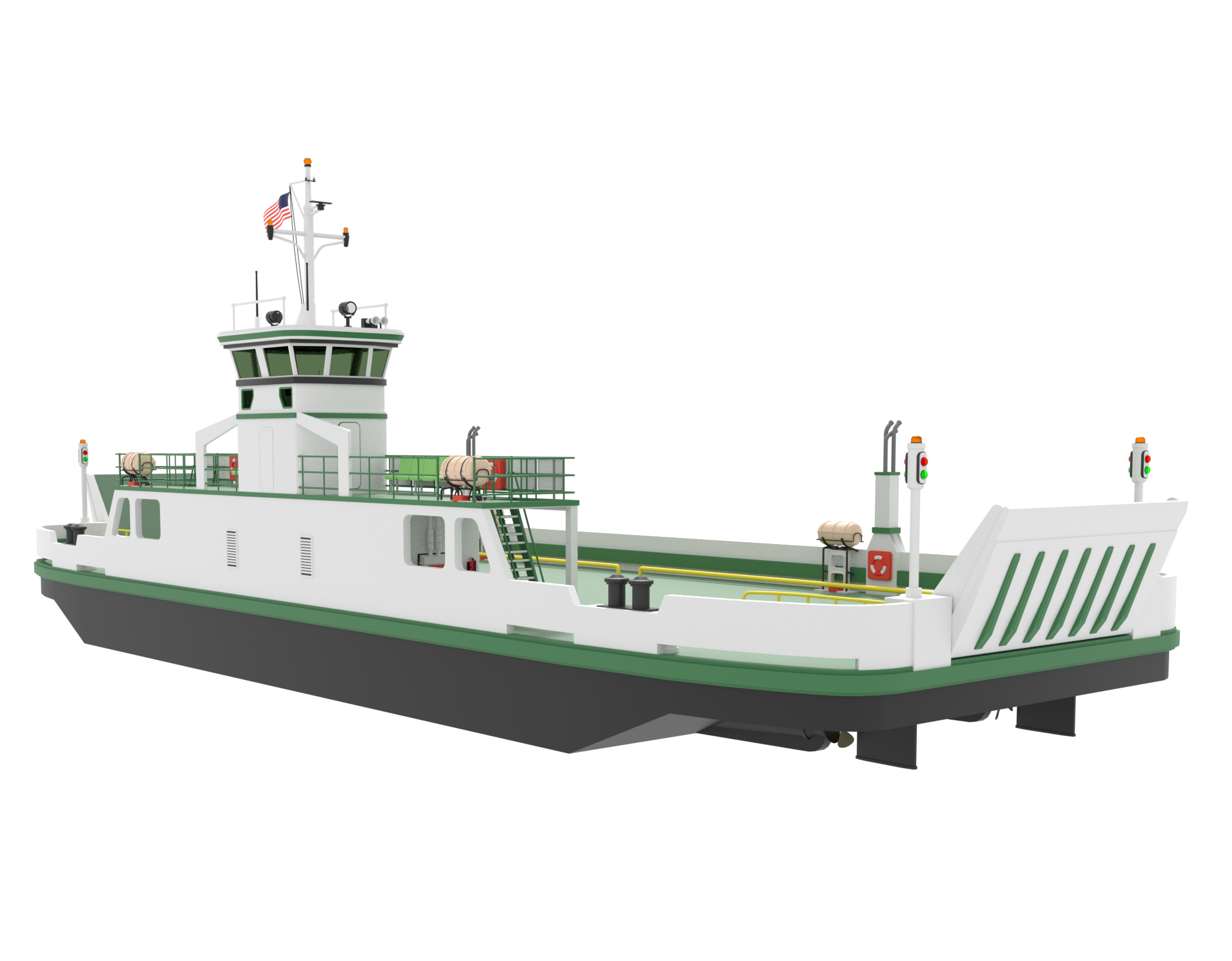 3D Small Car Ferry model - TurboSquid 1731640
