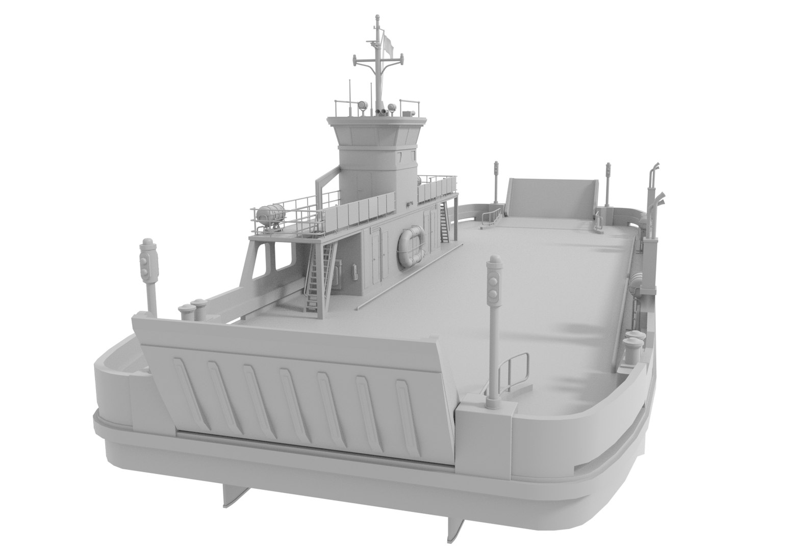 3D Small Car Ferry Model - TurboSquid 1731640