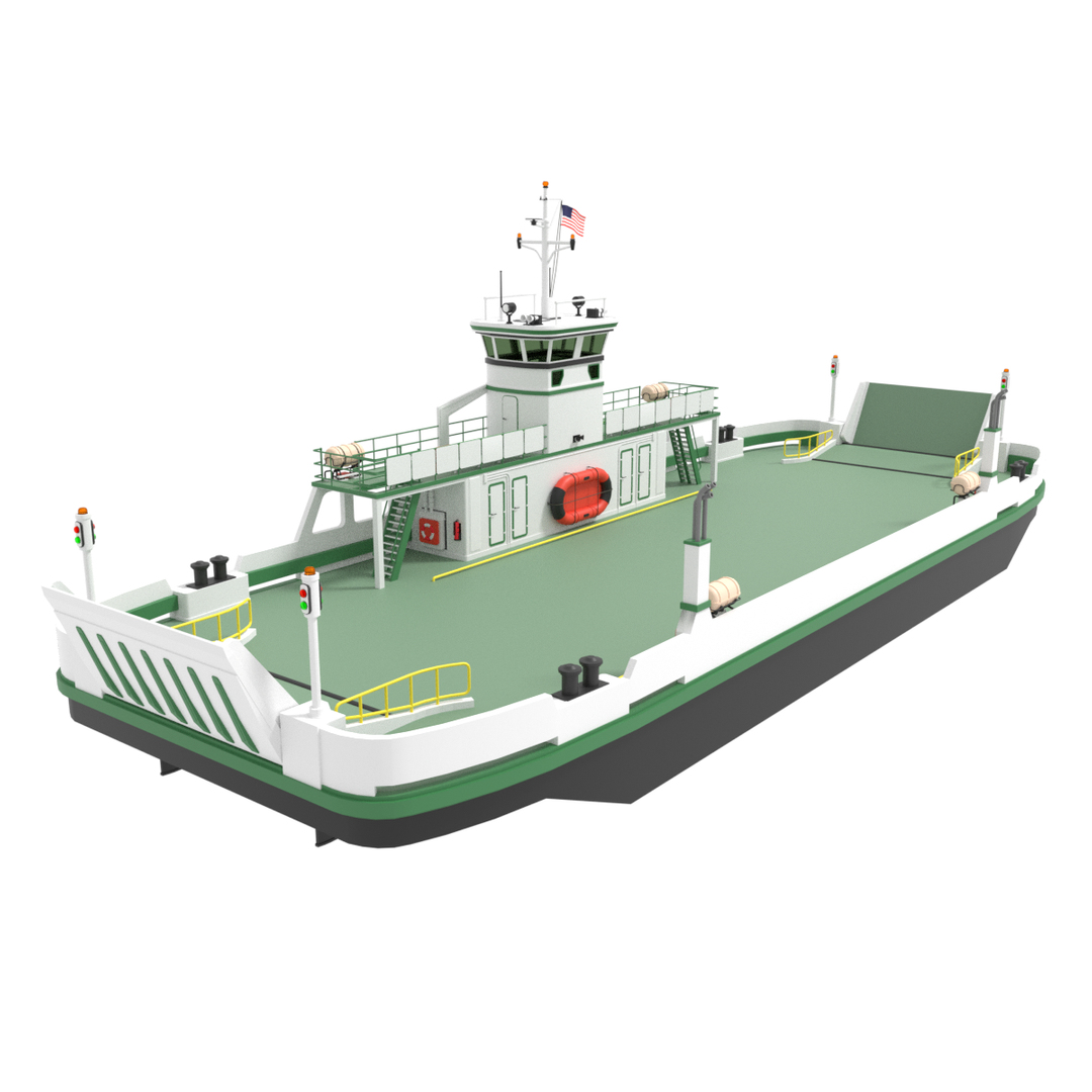 3D Small Car Ferry model - TurboSquid 1731640