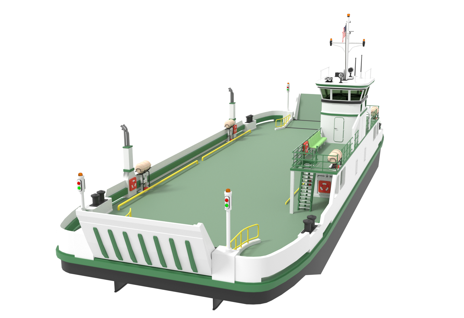 3D Small Car Ferry model - TurboSquid 1731640