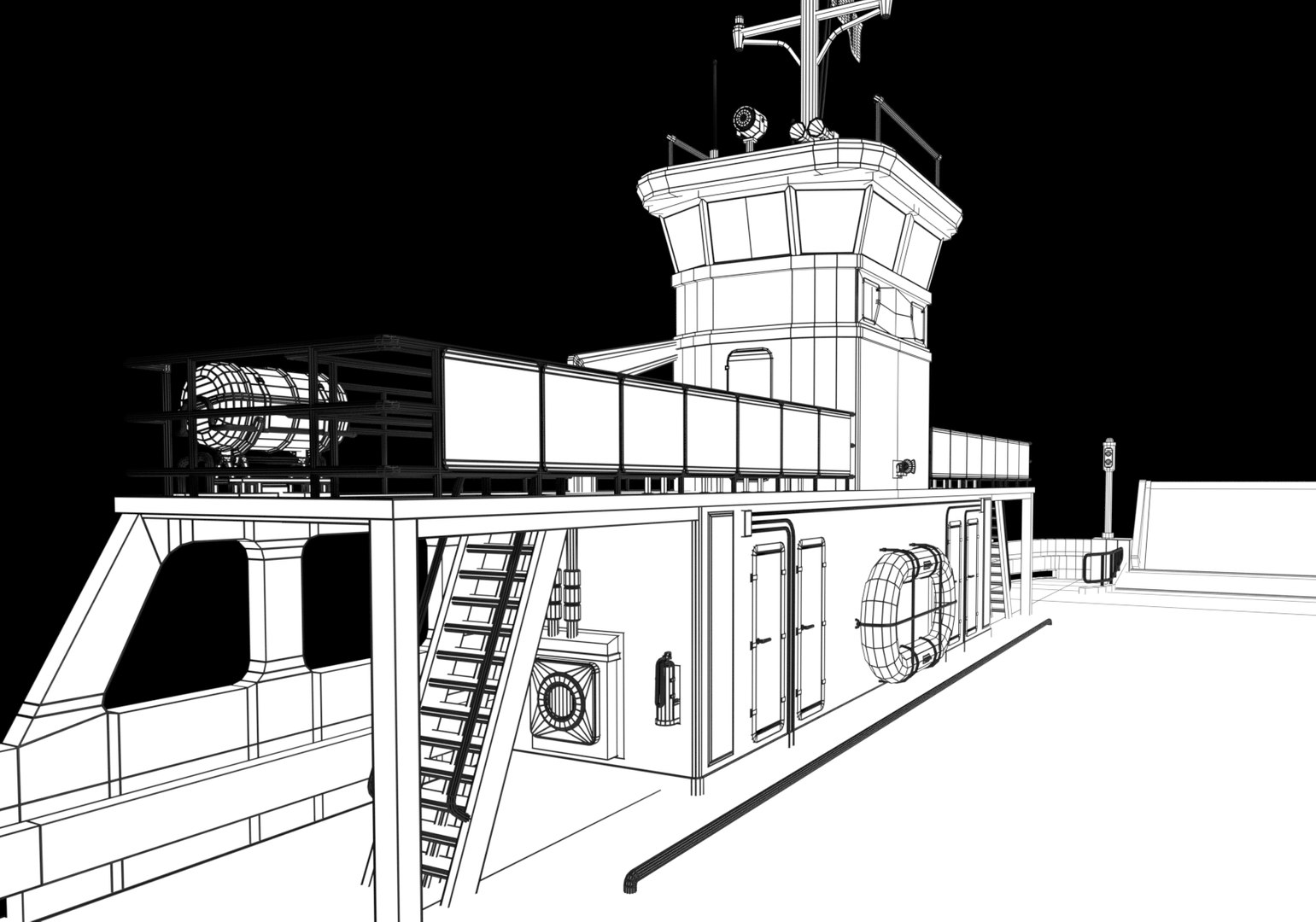 3D Small Car Ferry Model - TurboSquid 1731640