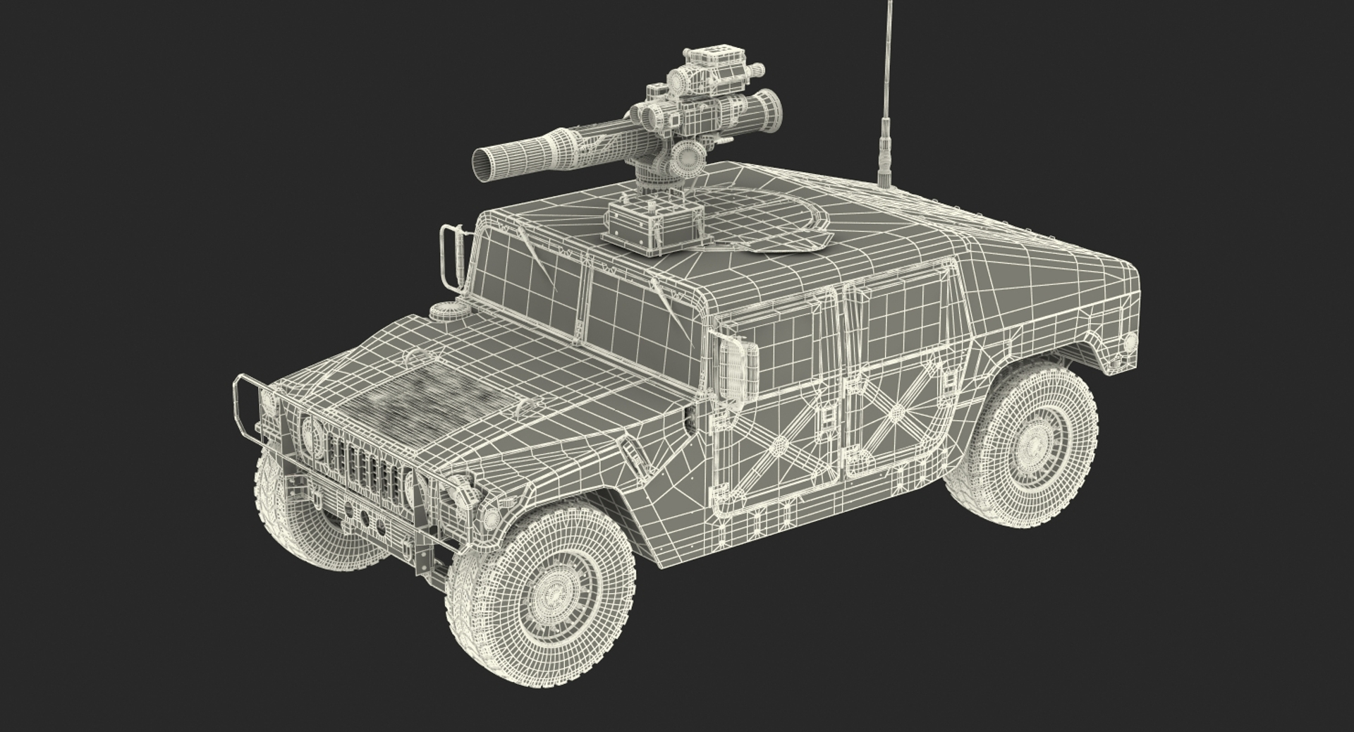 Hmmwv Tow Missile Carrier 3d Model
