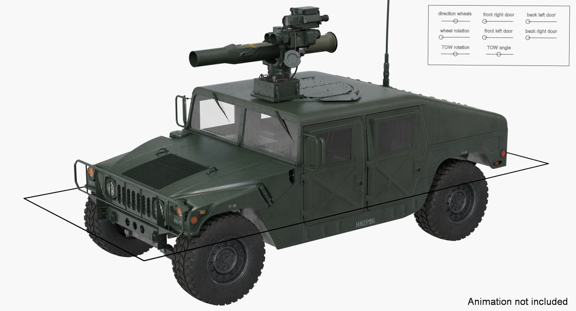 Hmmwv Tow Missile Carrier 3d Model