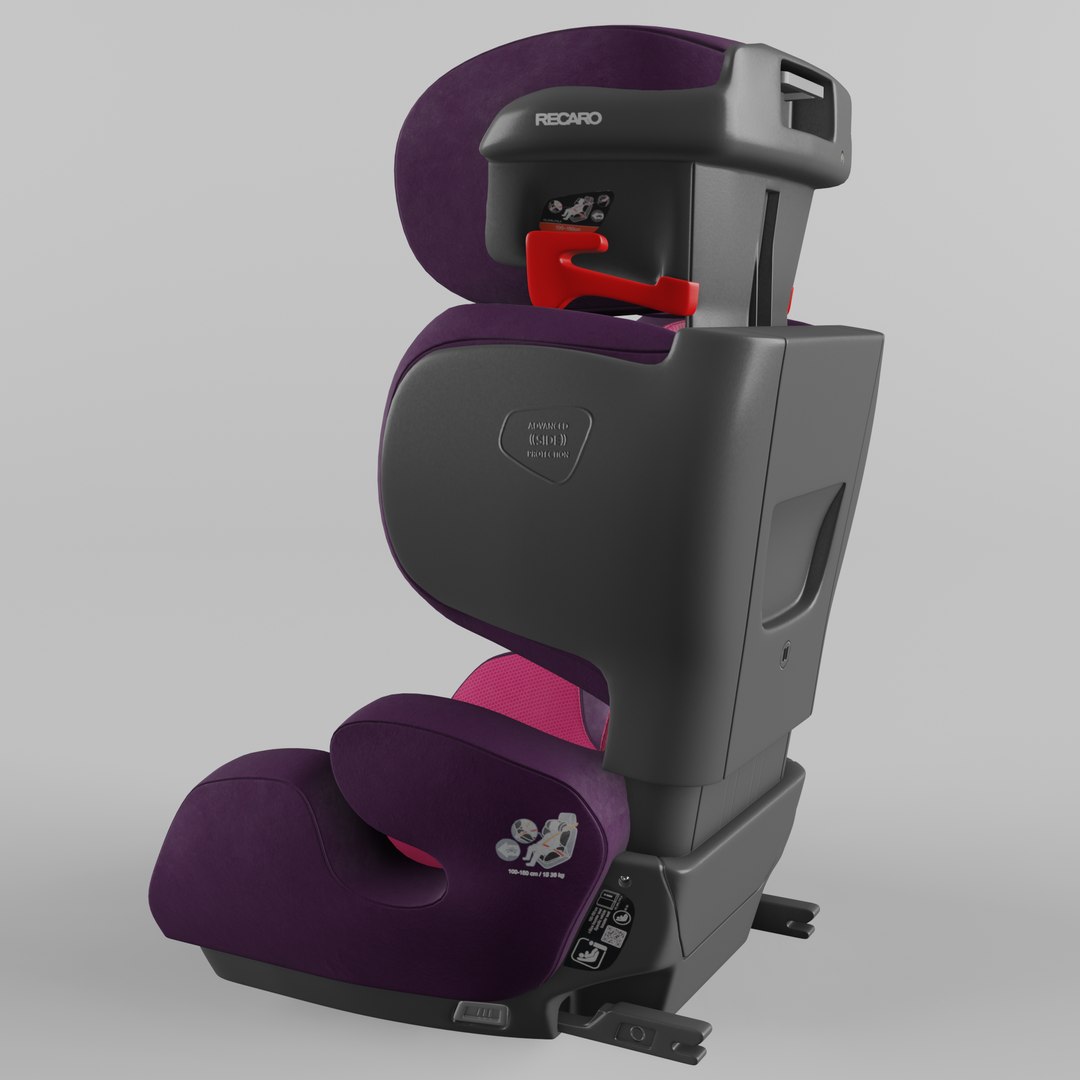 3D Recaro MAKO Children Car Seat Core Power Berry - TurboSquid 1763605