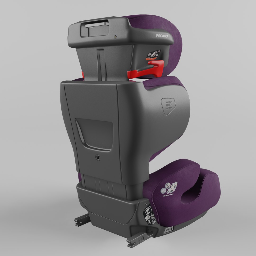 3D Recaro MAKO Children Car Seat Core Power Berry - TurboSquid 1763605