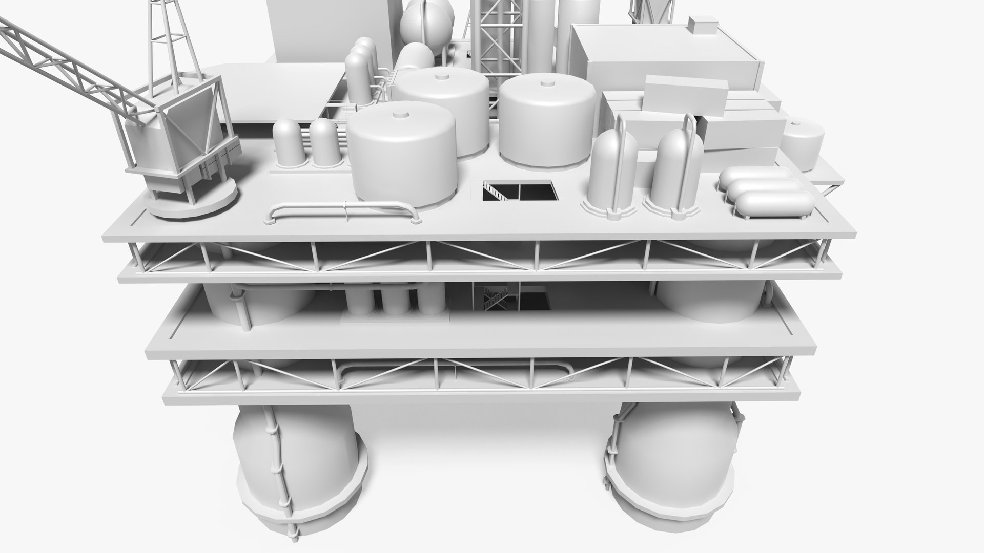 3d oil platform model