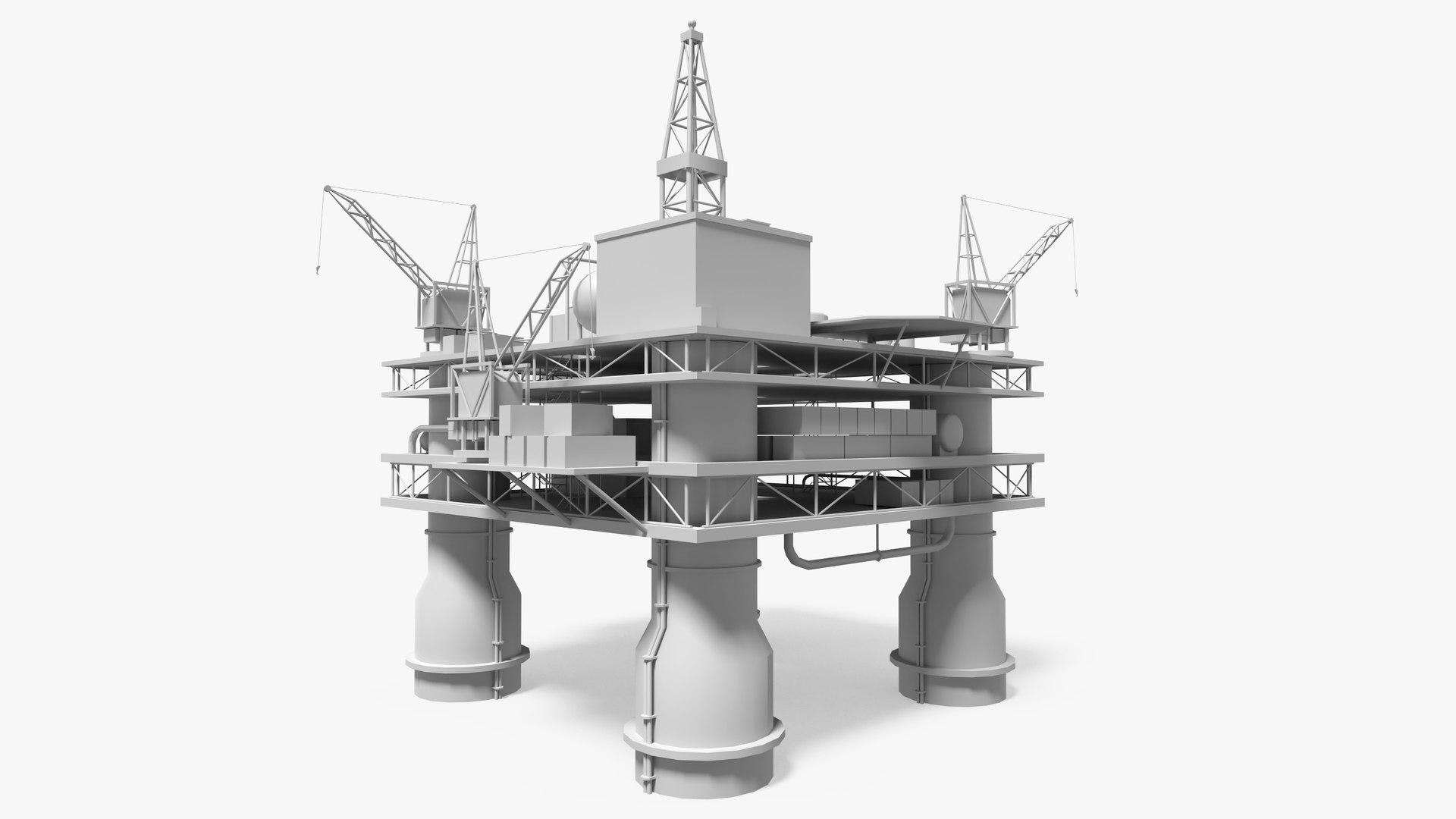3d oil platform model