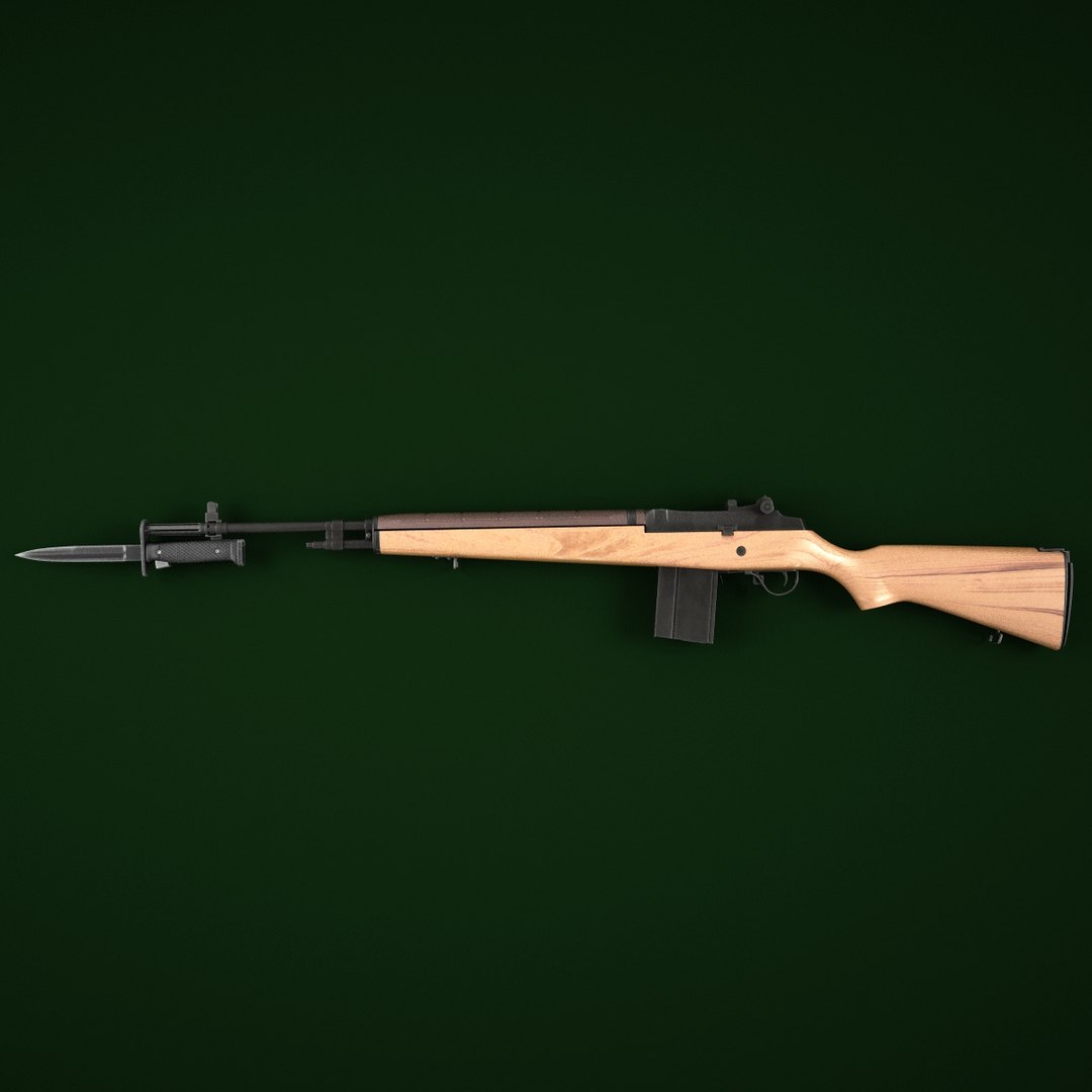 3d m14 rifle m6 bayonet
