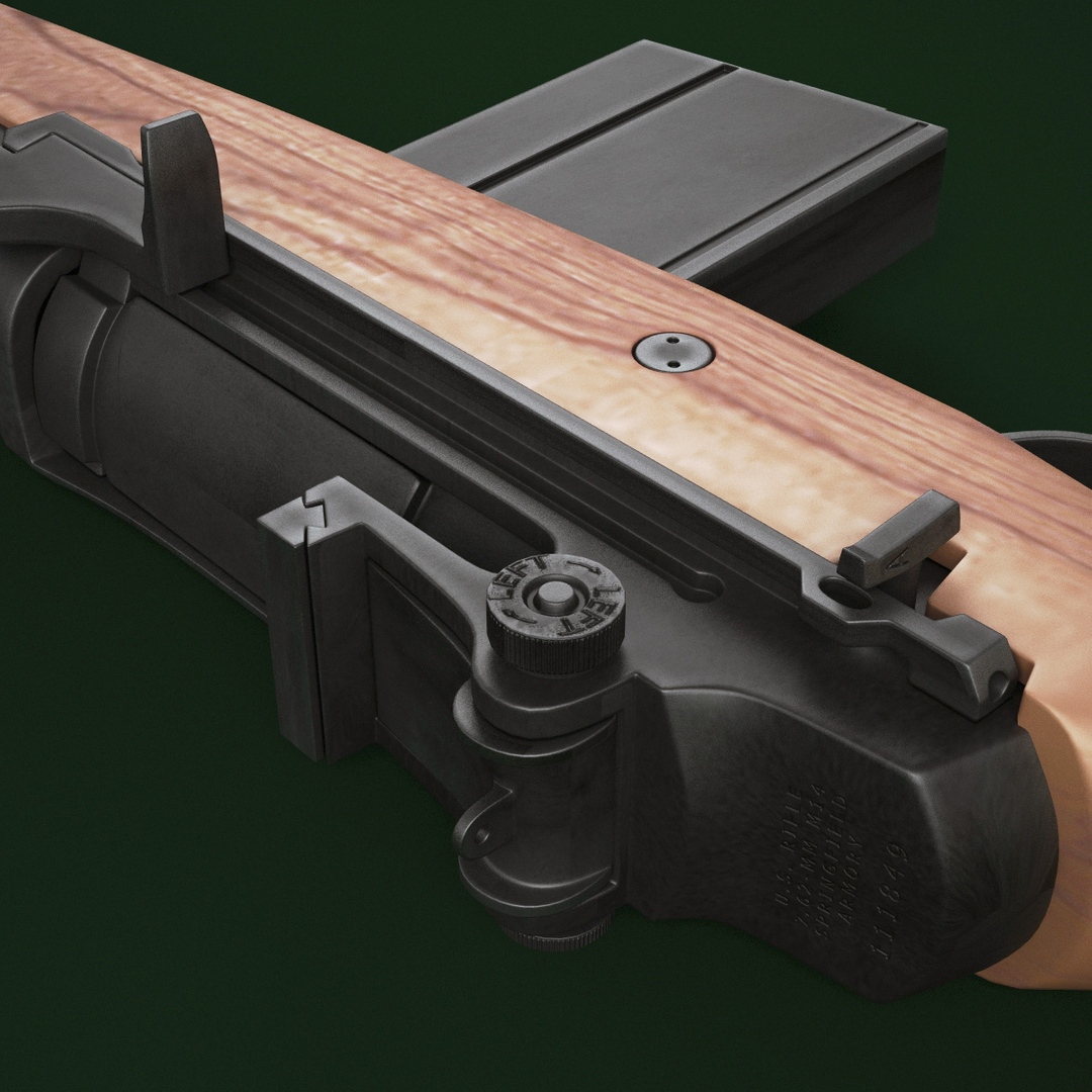 3d m14 rifle m6 bayonet