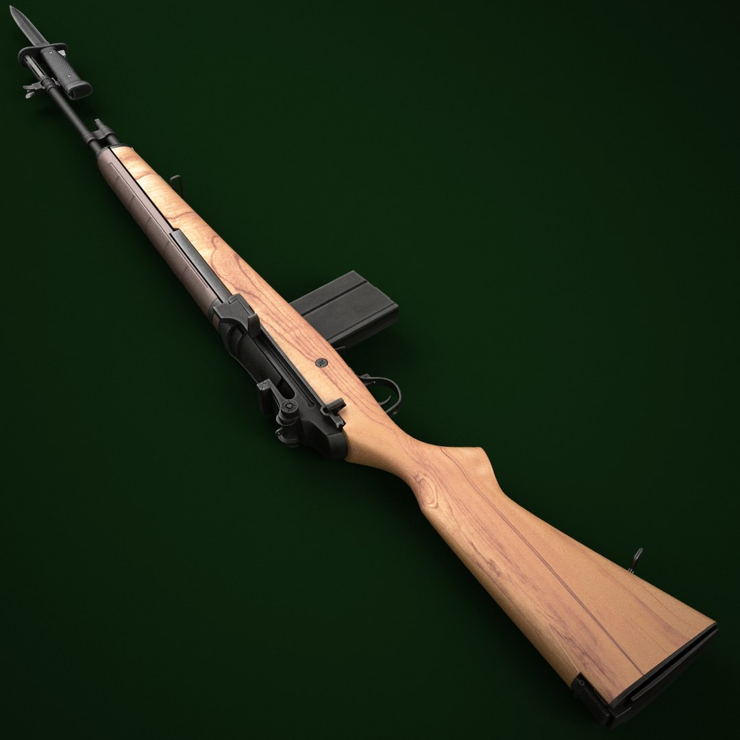 3d M14 Rifle M6 Bayonet