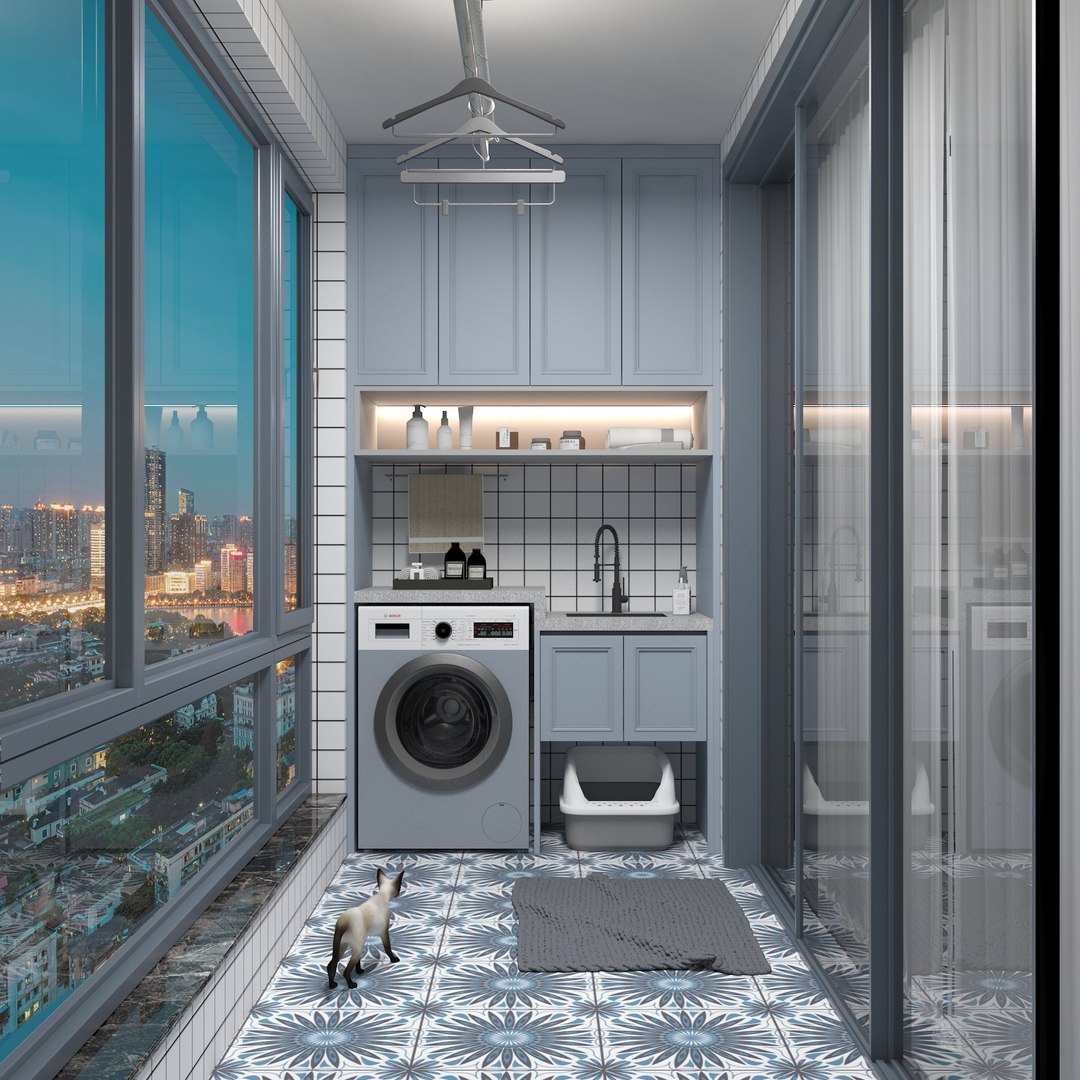 Living balcony Modern balcony design model - TurboSquid 2162483