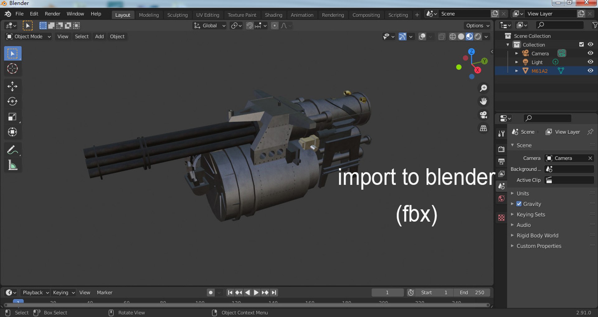 3D M61A2 Vulcan Gun Model - TurboSquid 2223746