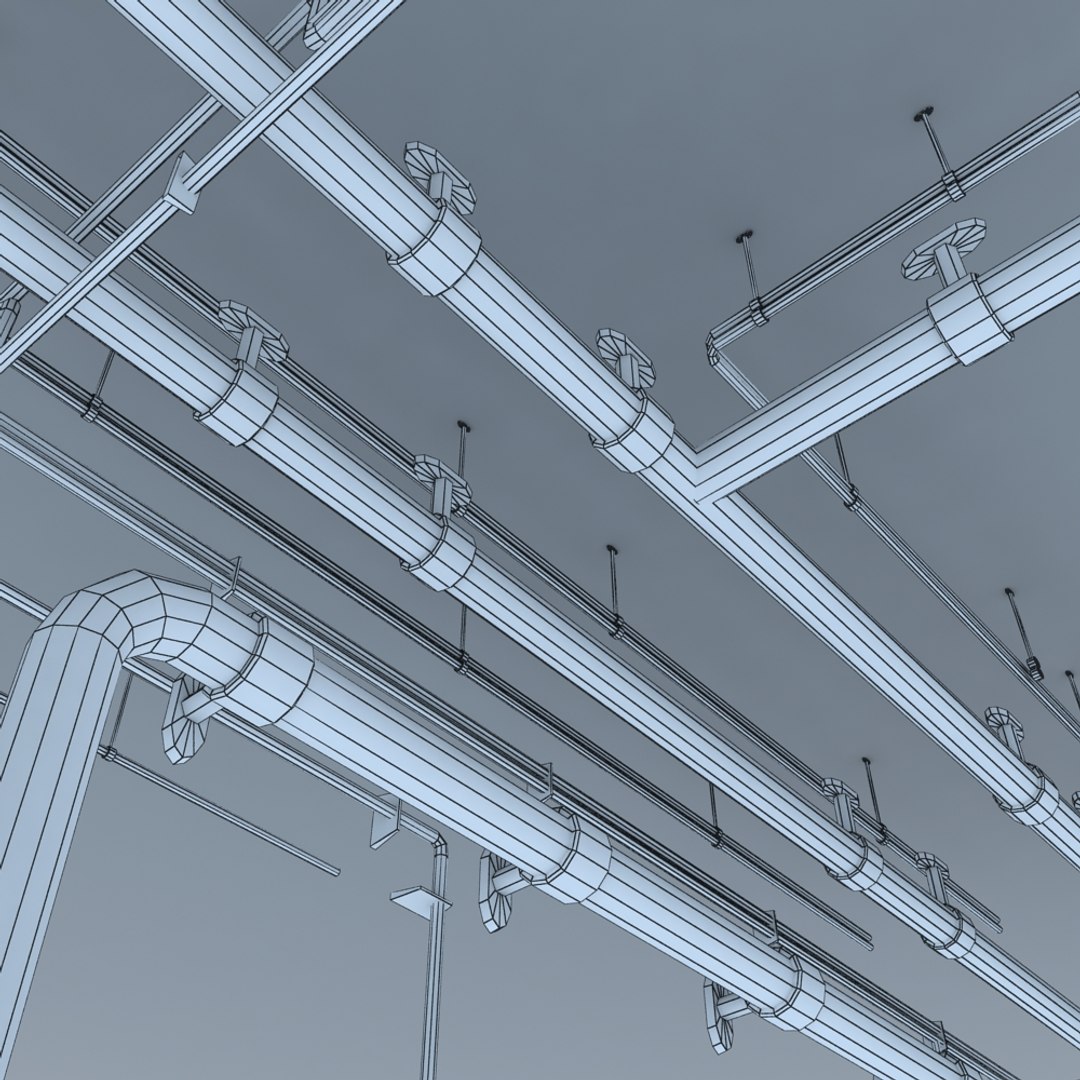 Gas Sewer Pipes 3d Model