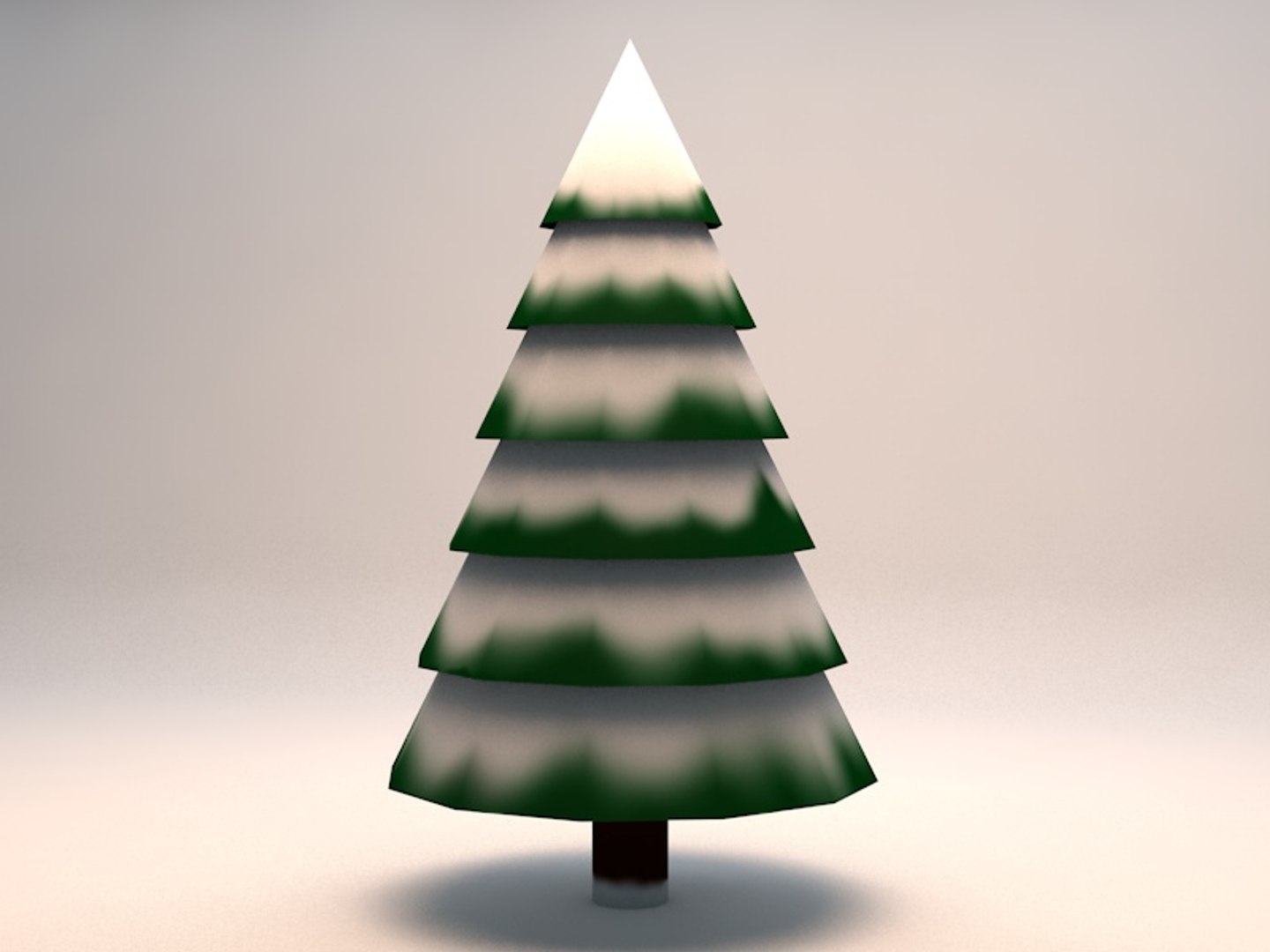 3d Model Large Snowy Pine Tree