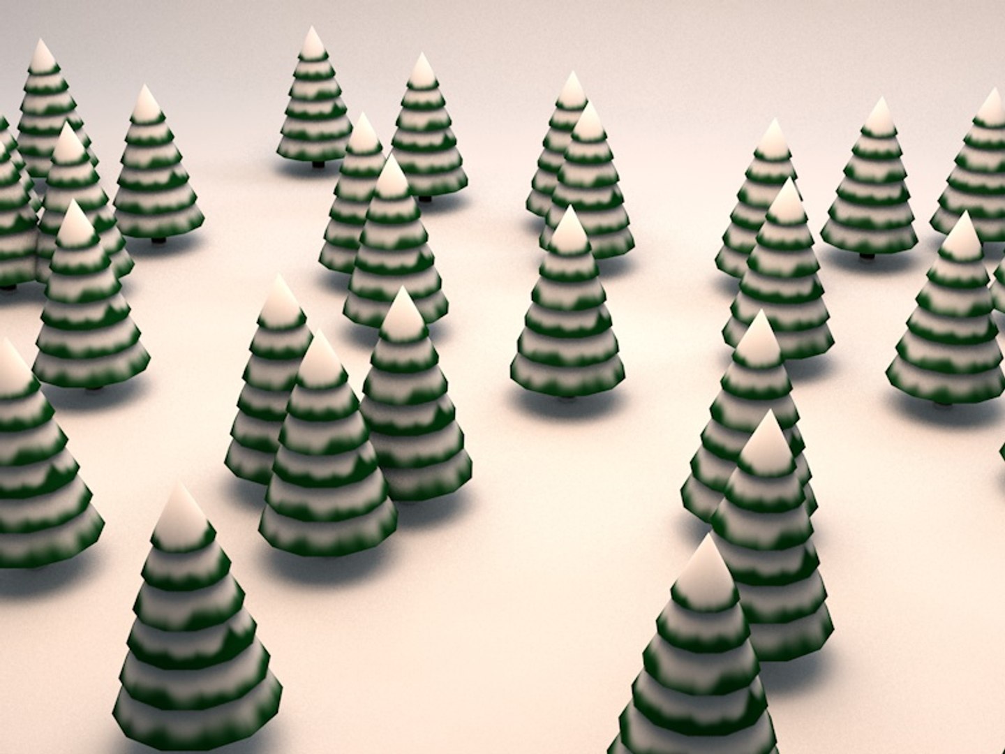 3d Model Large Snowy Pine Tree