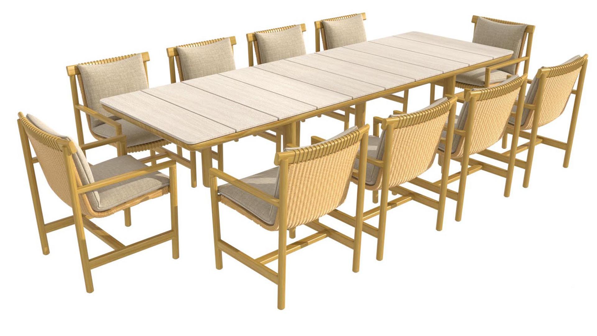 3D model Tribu amanu table and armchair - TurboSquid 1894159
