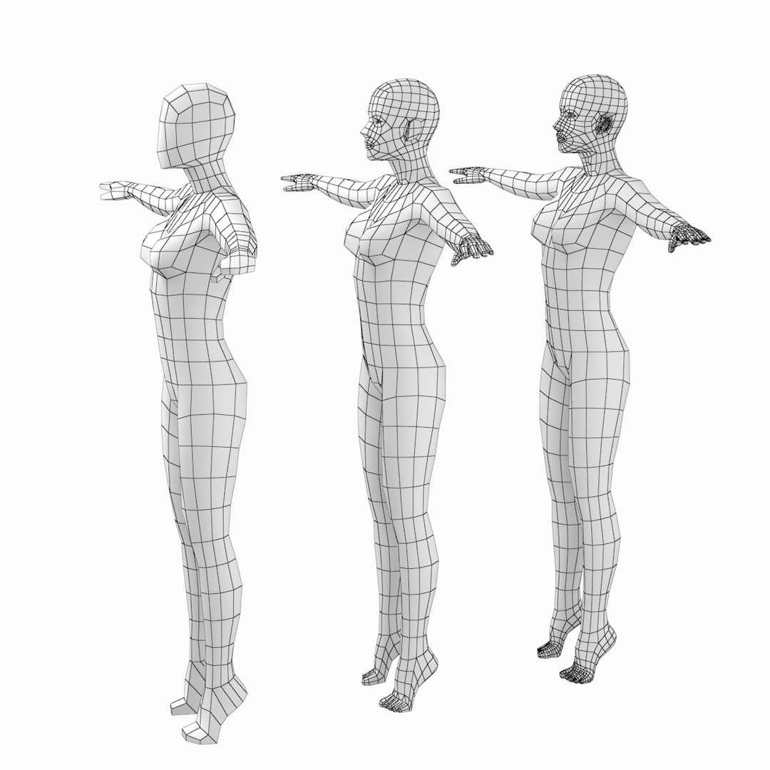 Base Mesh Human Female 3D - TurboSquid 1399297