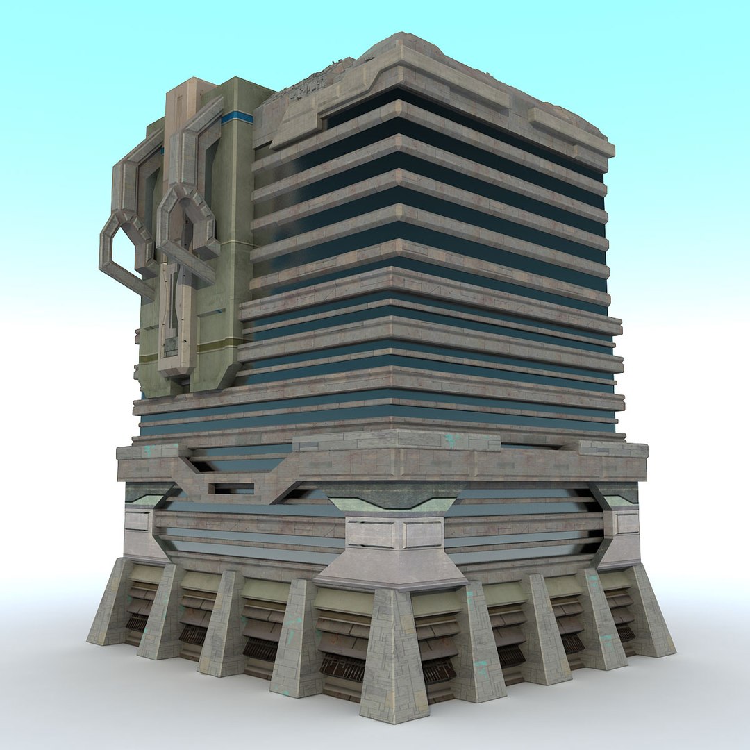 Sci Fi Futuristic Building Max
