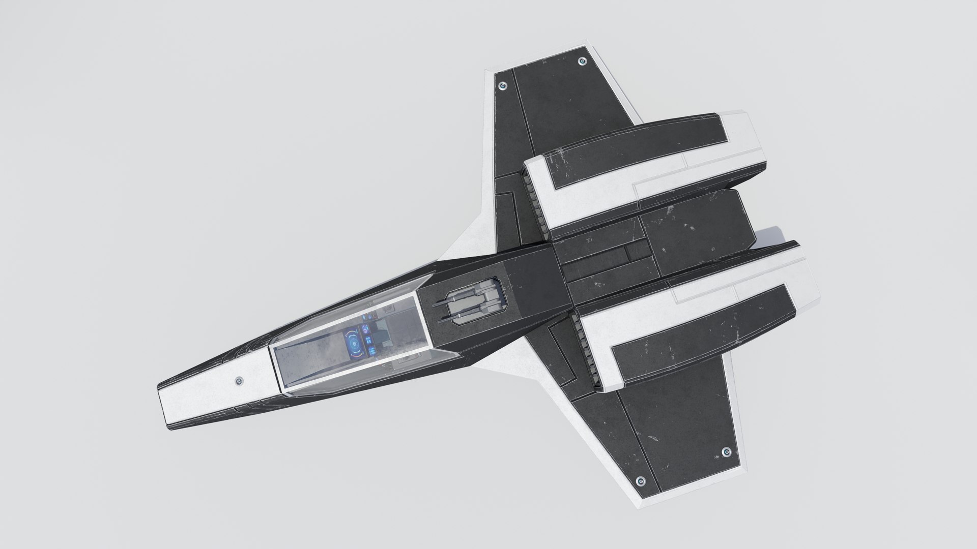 3D Sci-Fi Space Fighter Jet with Interior Cockpit - TurboSquid 2161069