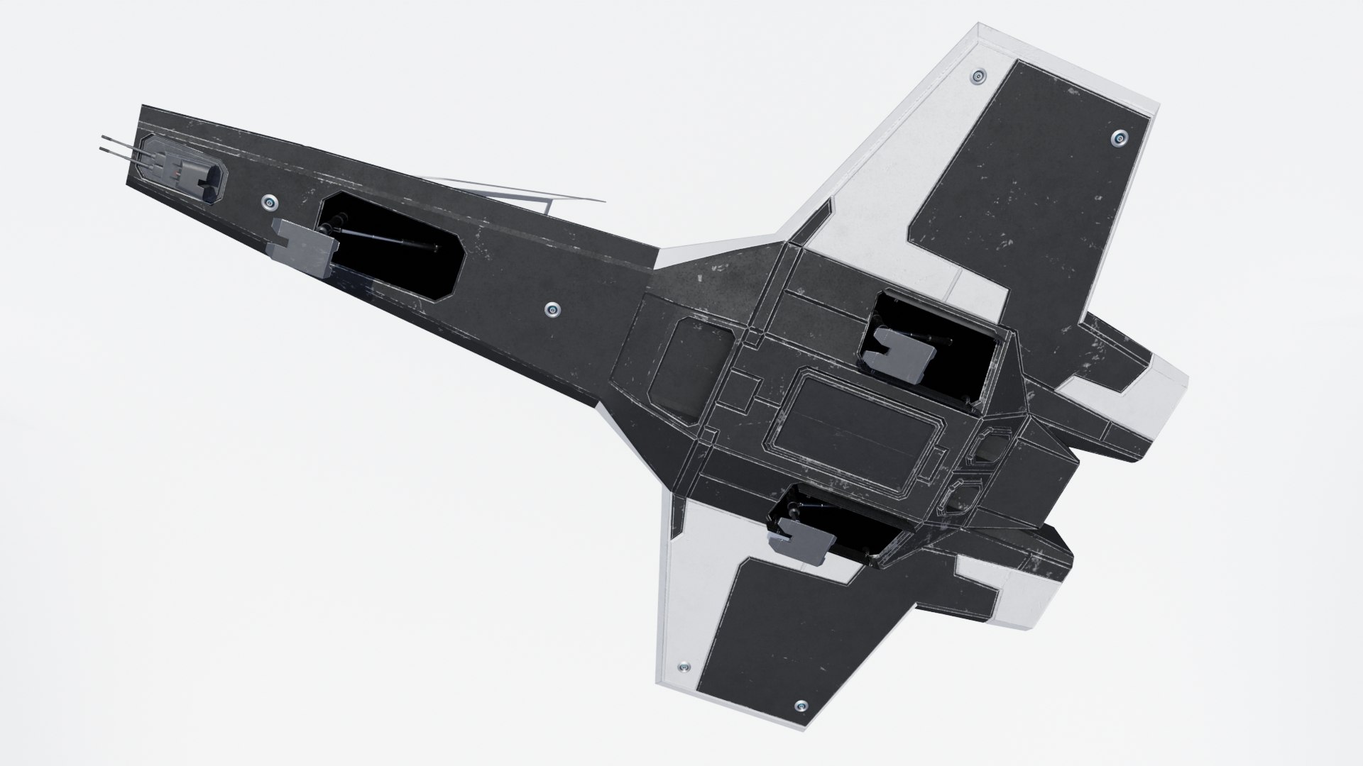 3D Sci-Fi Space Fighter Jet with Interior Cockpit - TurboSquid 2161069