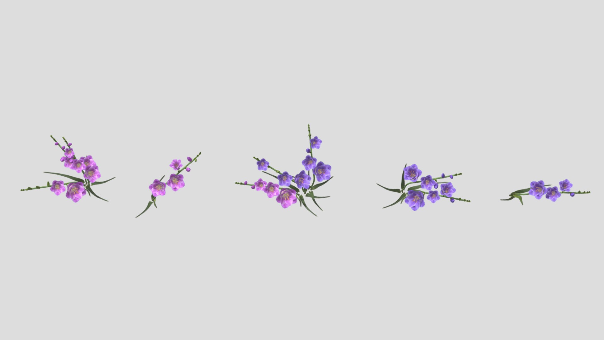 Freesia Flower Low Poly Model - TurboSquid 2317718