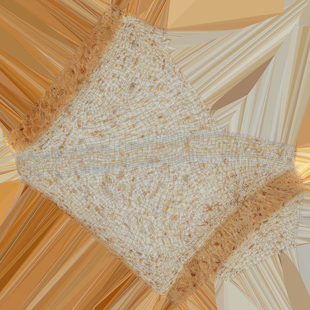 Bread Half Slice 02 3D Model - TurboSquid 2164266
