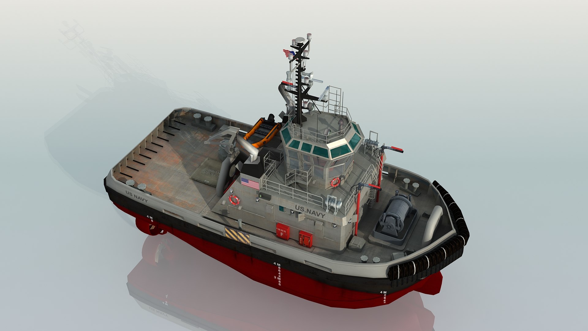 3D US NAVY Tug Boat YT-YTB Model - TurboSquid 1949303