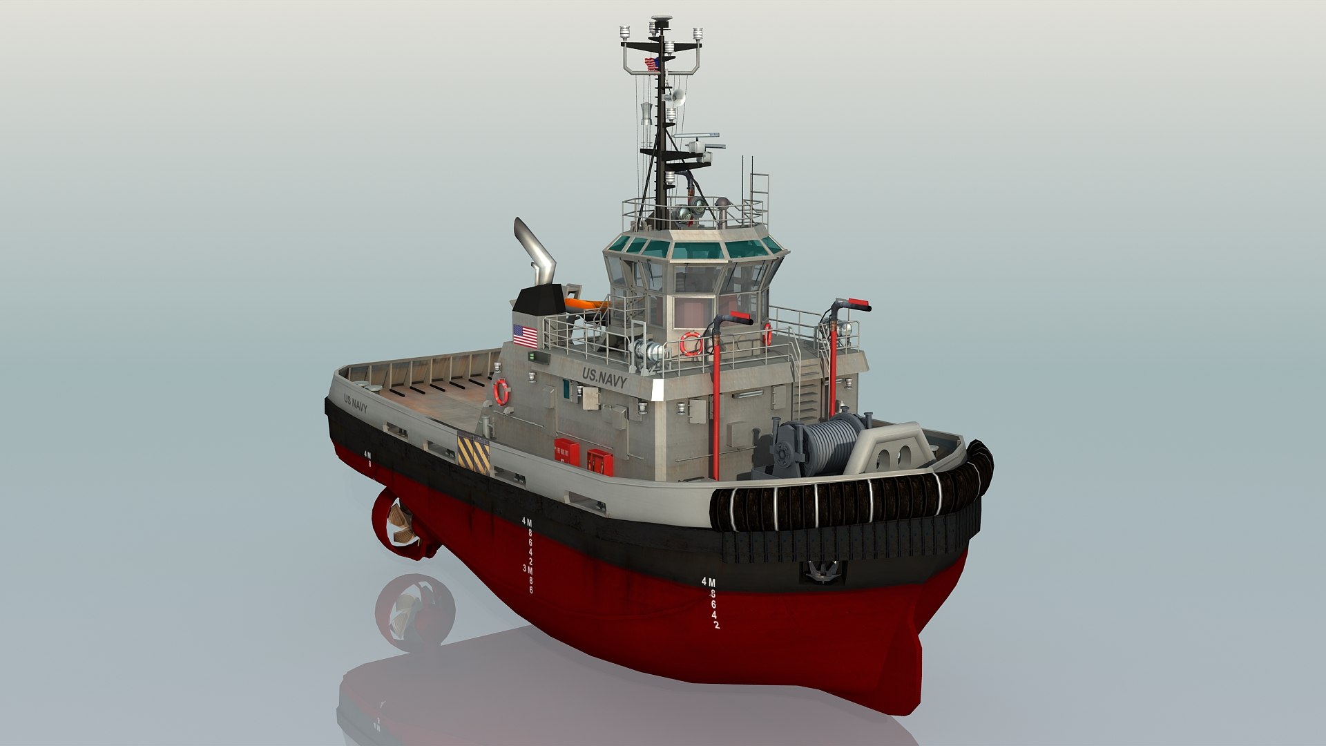 3D US NAVY Tug Boat YT-YTB Model - TurboSquid 1949303