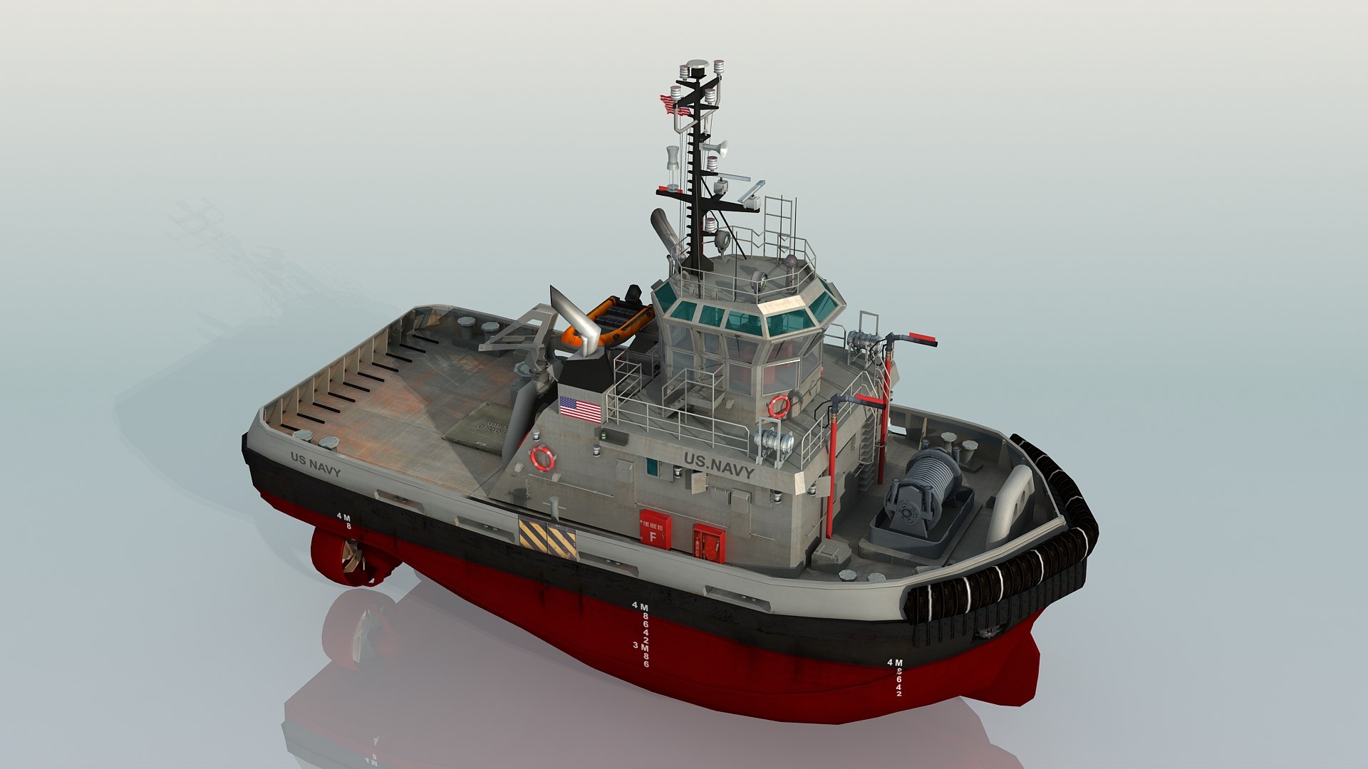 3D US NAVY Tug Boat YT-YTB Model - TurboSquid 1949303