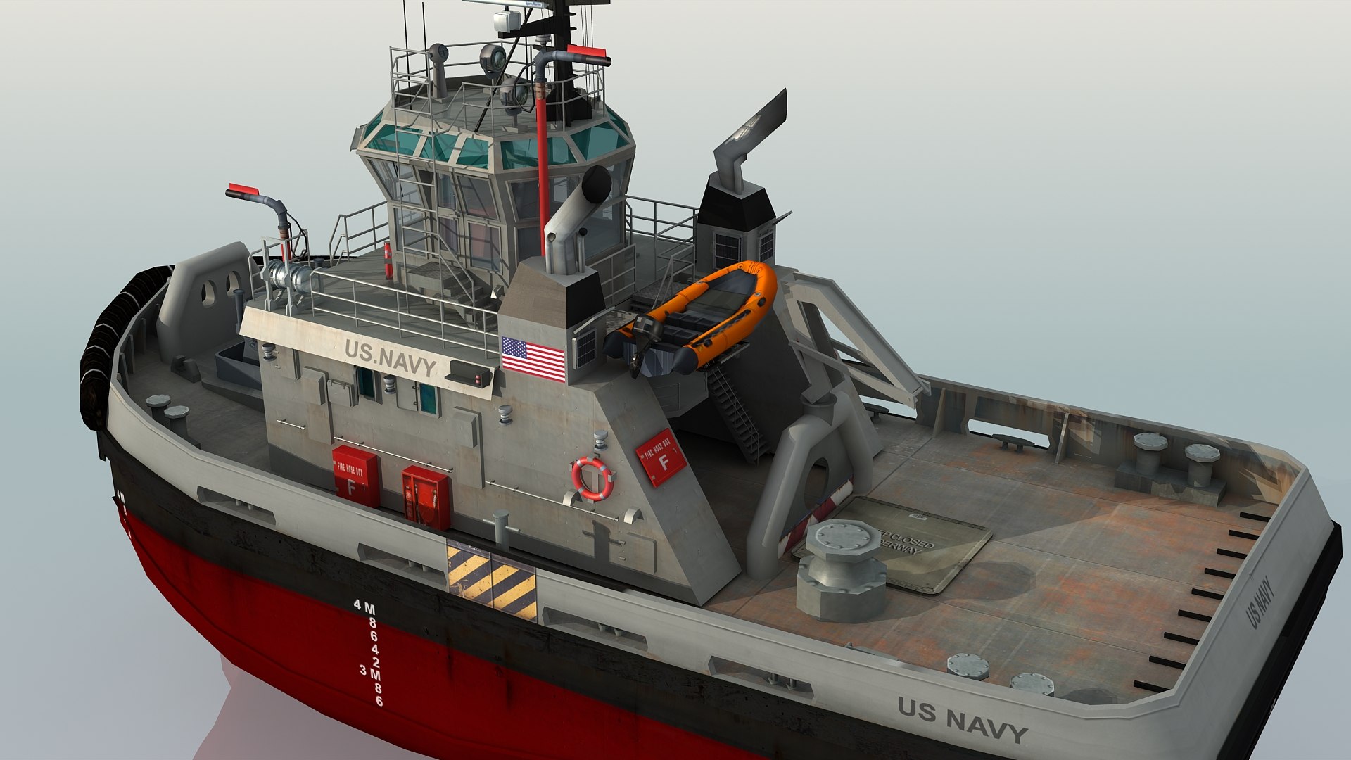 3D US NAVY Tug Boat YT-YTB Model - TurboSquid 1949303
