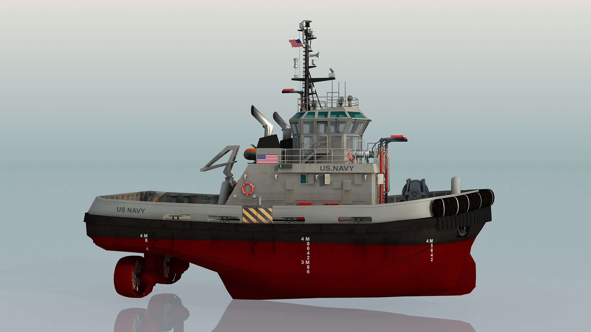 3D US NAVY Tug Boat YT-YTB Model - TurboSquid 1949303
