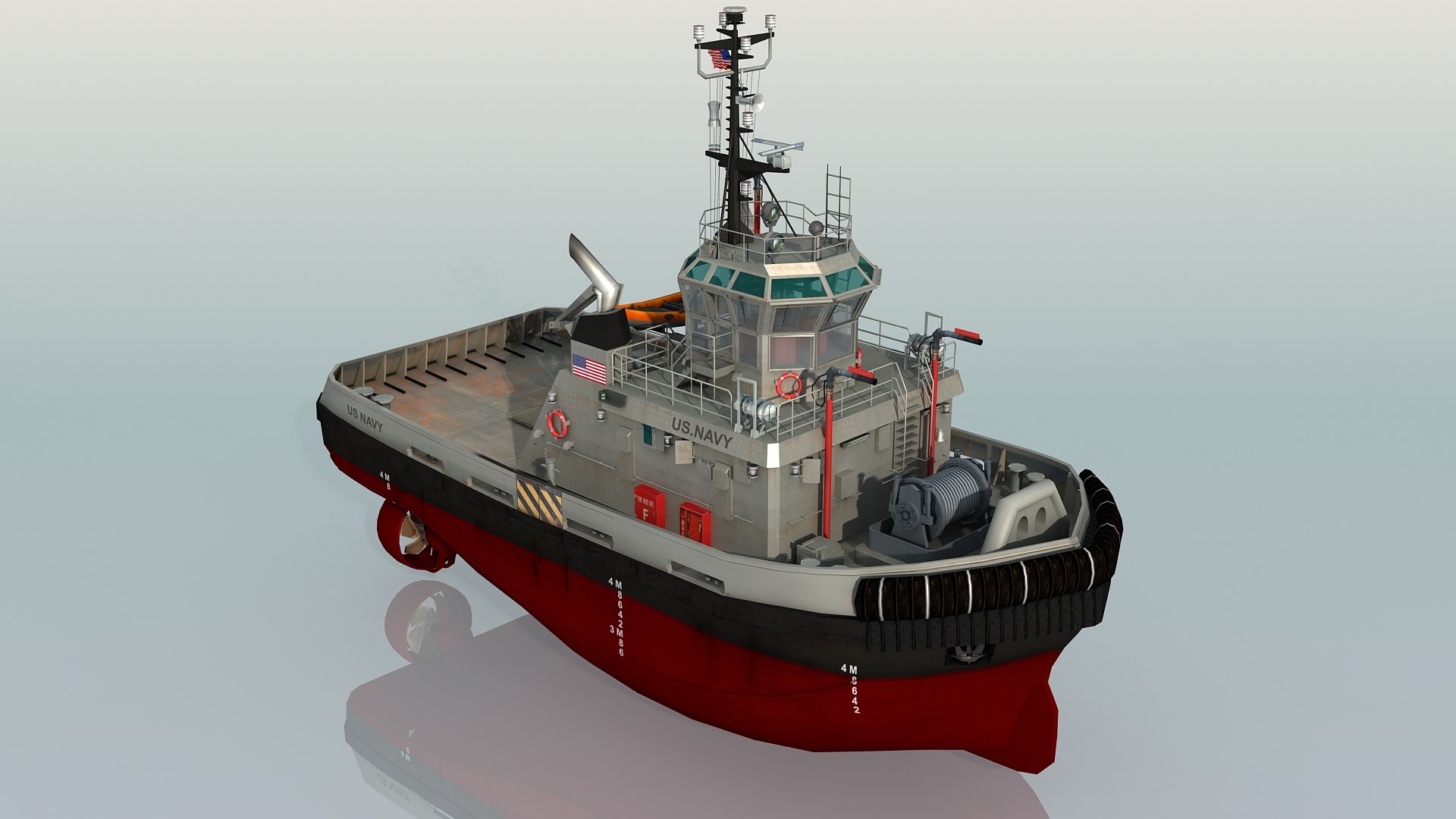 3D US NAVY Tug Boat YT-YTB Model - TurboSquid 1949303