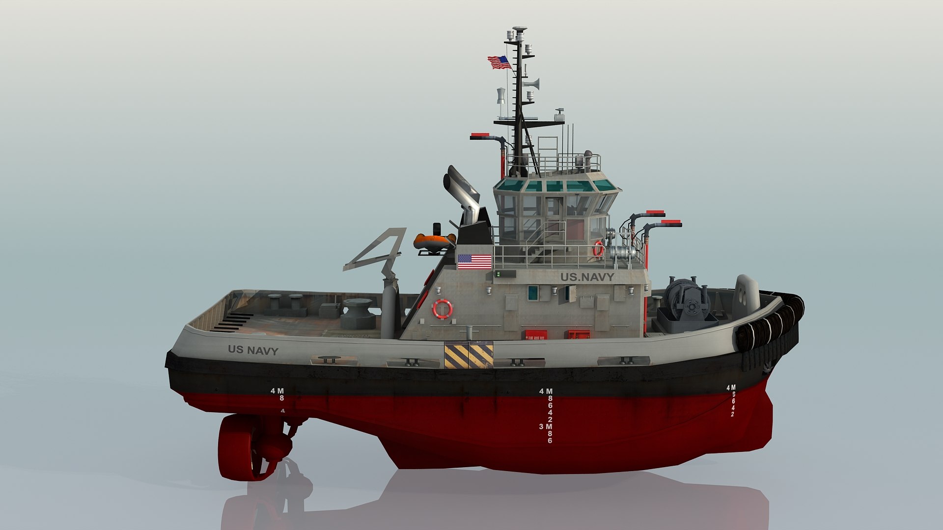 3D US NAVY Tug Boat YT-YTB Model - TurboSquid 1949303