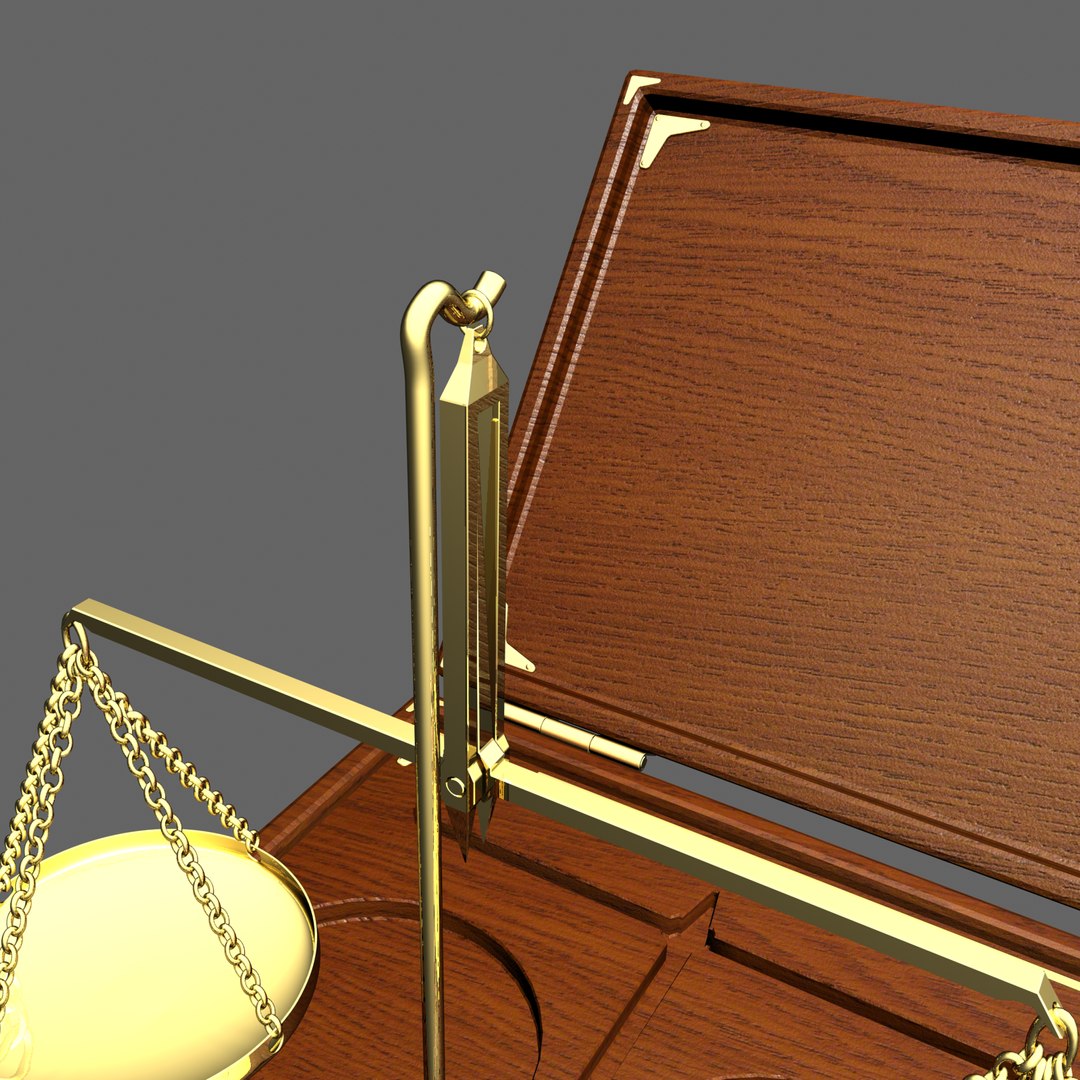 Antique Weigh Scales Box 3d Model