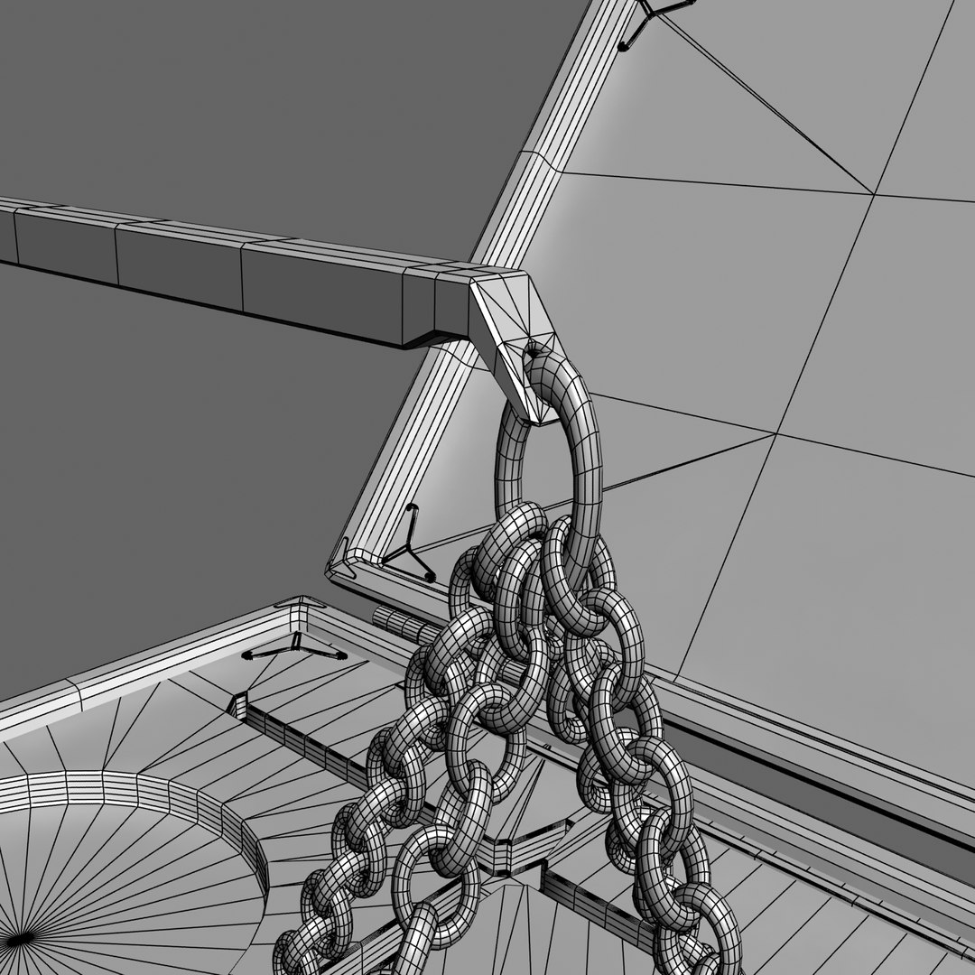 Antique Weigh Scales Box 3d Model