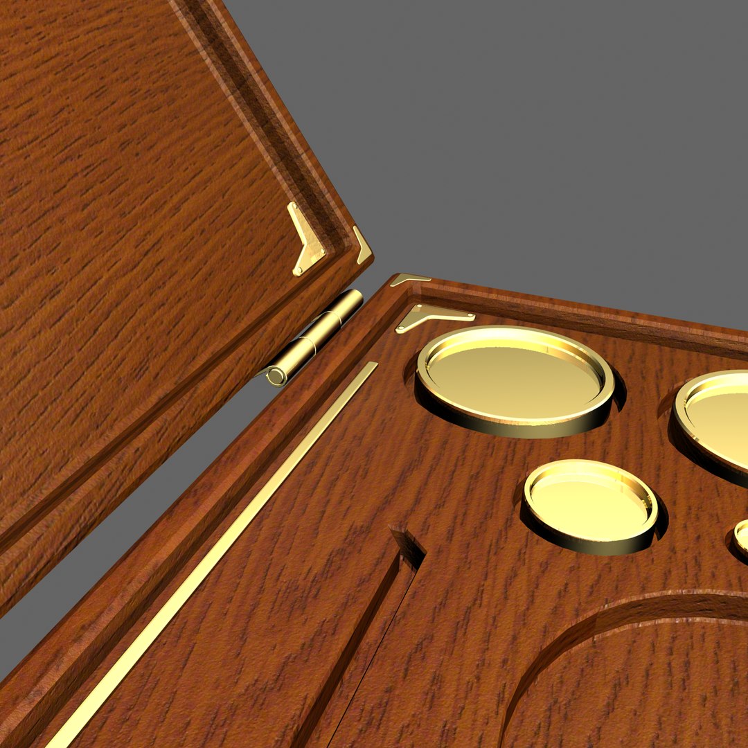 Antique Weigh Scales Box 3d Model